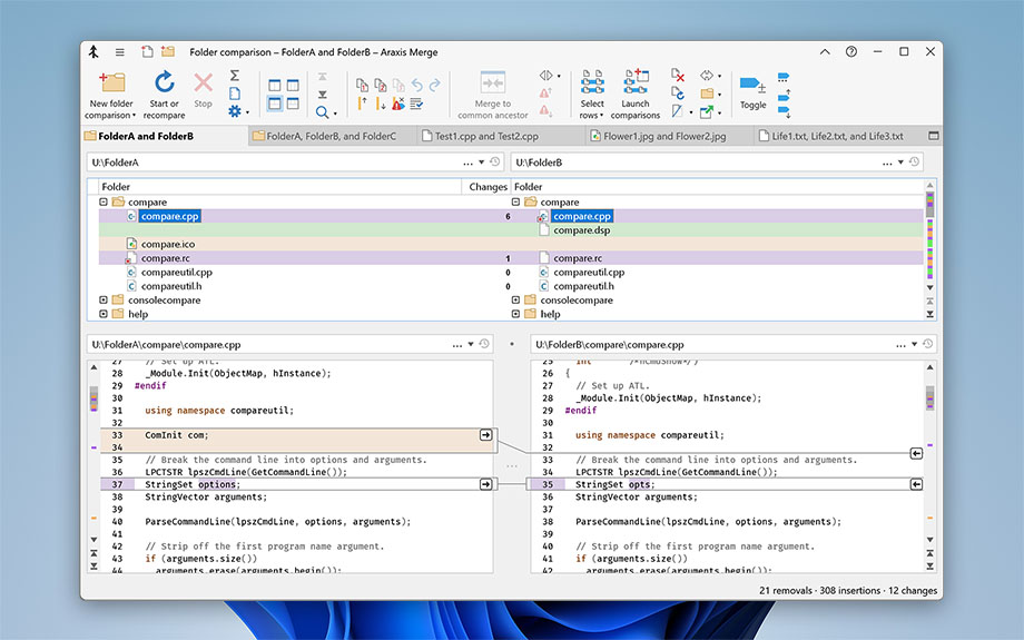 Araxis Merge – Advanced 2 & 3-way file comparison (diff), merging and folder synchronization